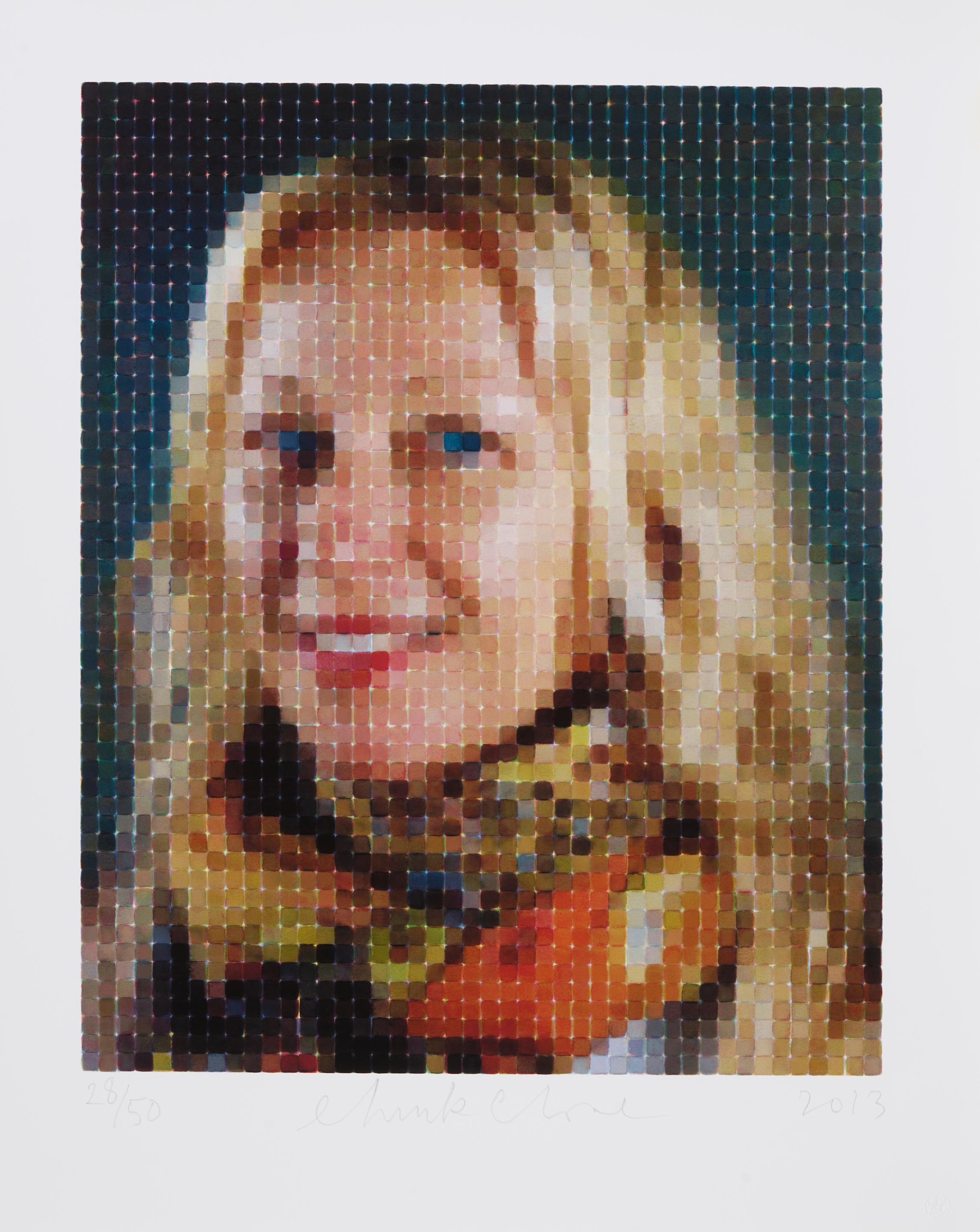 Chuck Close | Cindy (Smile) (2013) | MutualArt