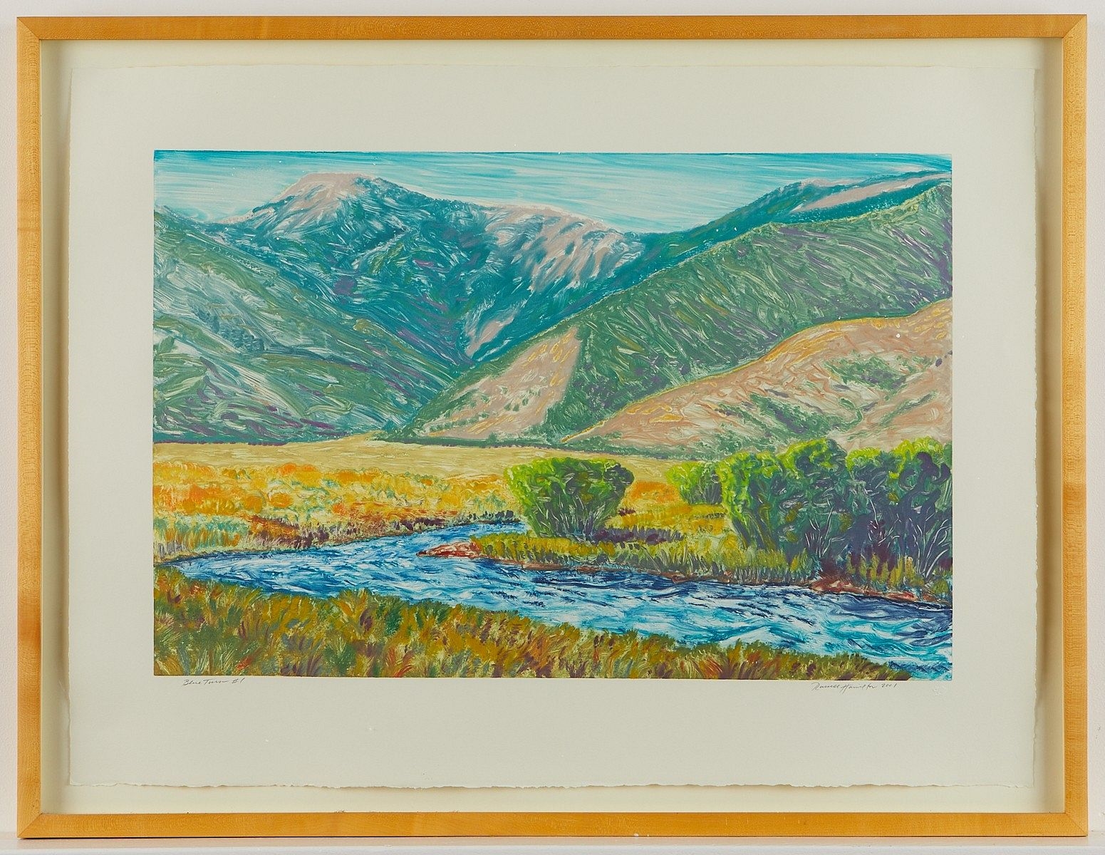 Russell Hamilton | Russel Hamilton Blue Turn #1 Monoprint (2001 ...