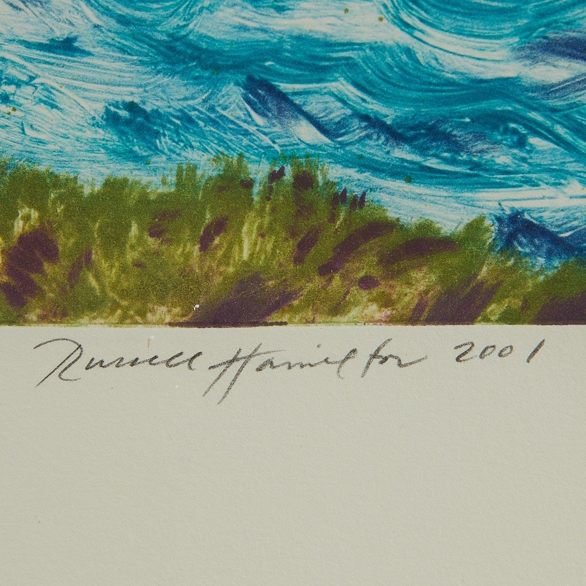 Russell Hamilton | Russel Hamilton Blue Turn #1 Monoprint (2001 ...