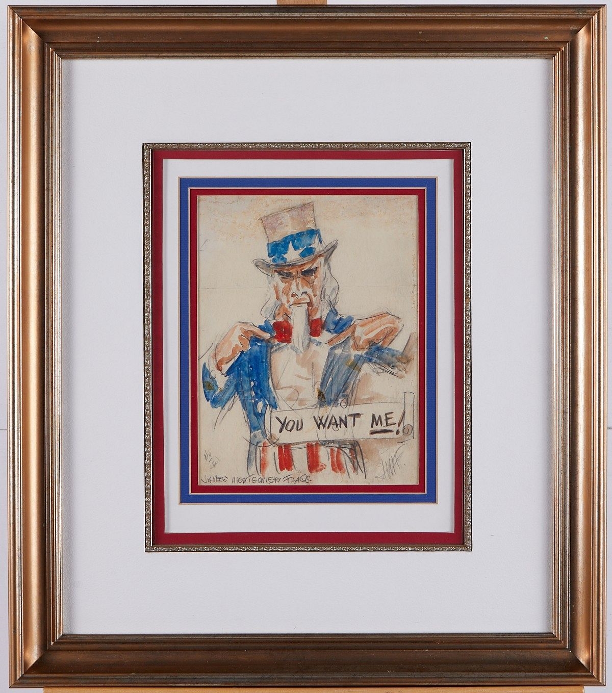 James Montgomery Flagg | James Montgomery Flagg Uncle Sam WC on Paper ...