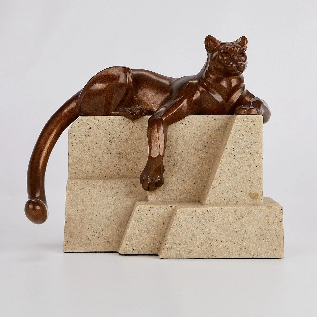 Janet Rosetta | Janet Rosetta Bronze Cougar Sculpture (1990) | MutualArt