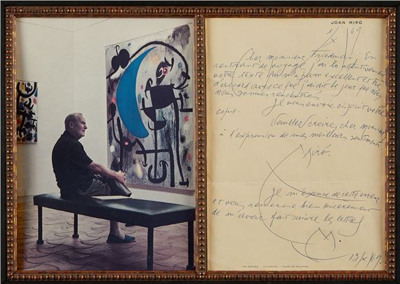 Joan Miró | Attrib. Joan Miro Letter & Photograph | MutualArt