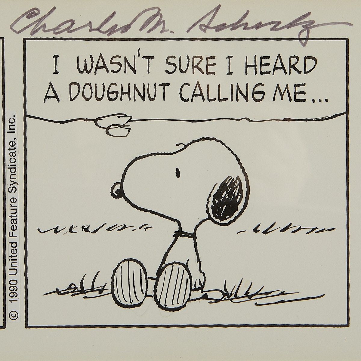 Charles Schulz | Original Peanuts Comic Strip Snoopy C. Schulz (1990 ...