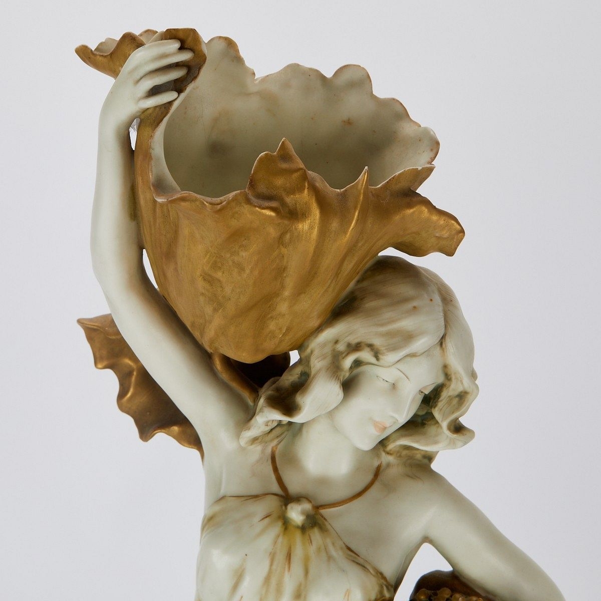 Eduard Stellmacher | Jugendstil ceramic vase or amphora in the form of ...