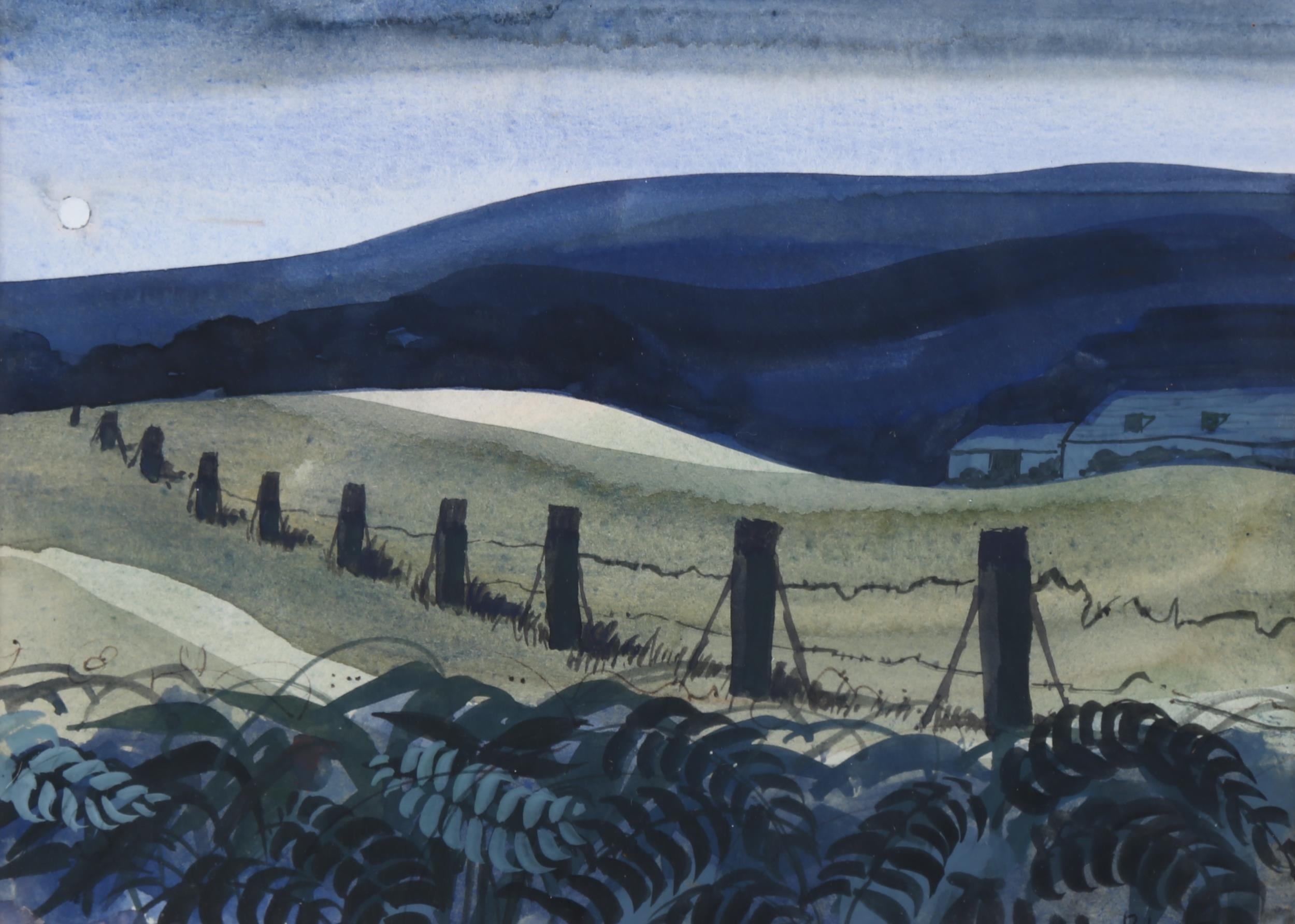 Robert Tavener | Downs In Moonlight | MutualArt
