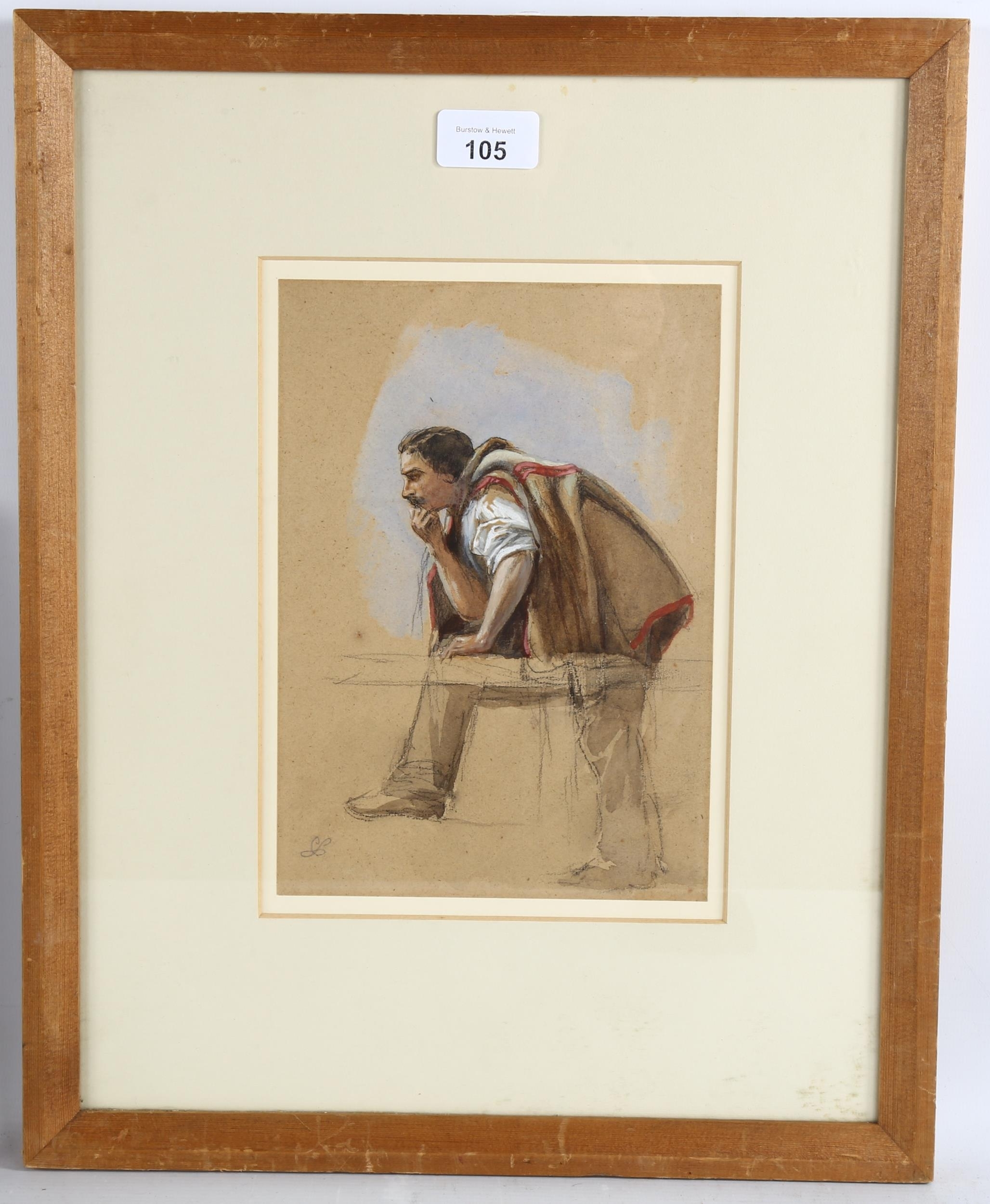 Clarkson Frederick Stanfield | study of a workman | MutualArt