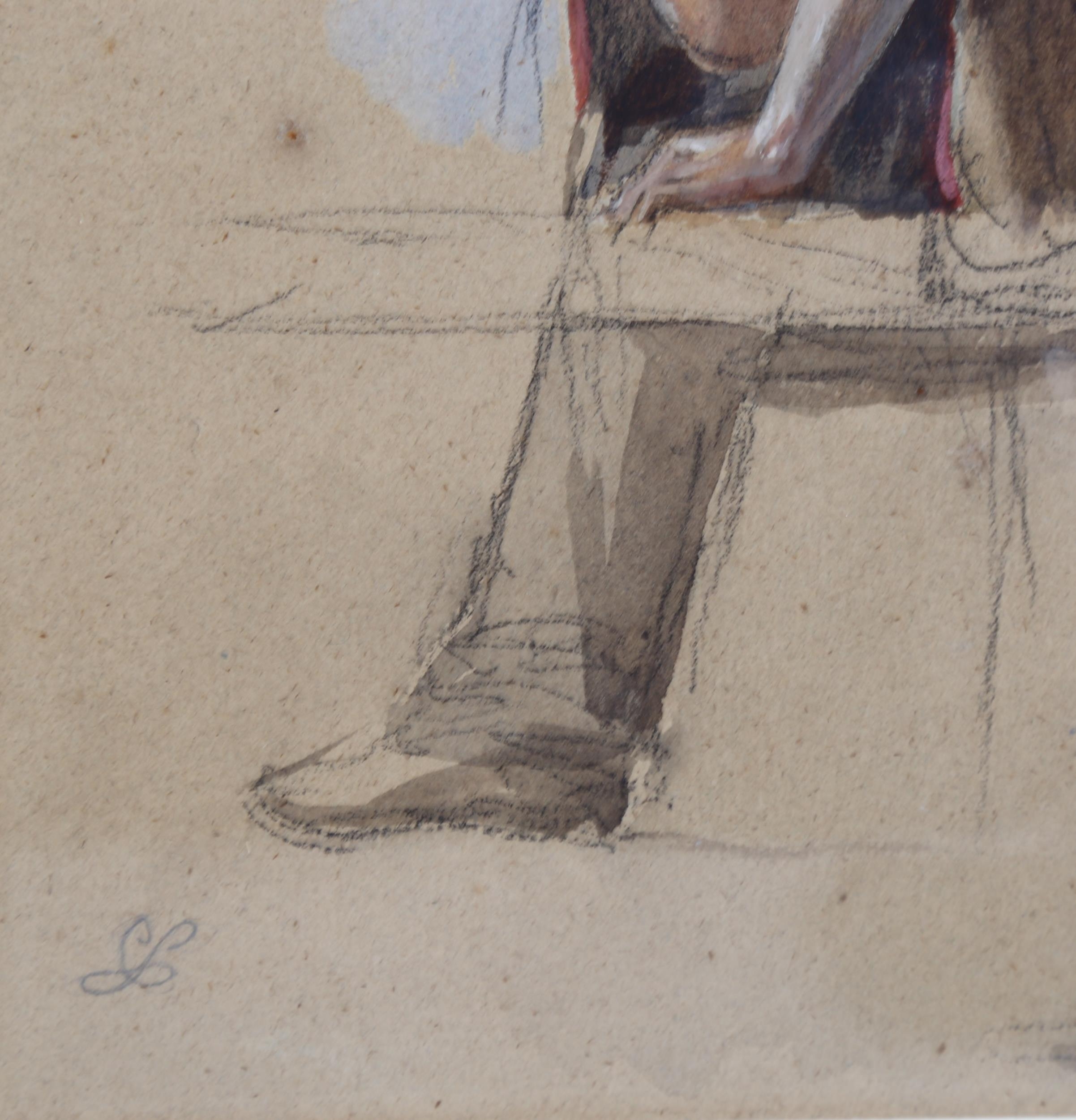 Clarkson Frederick Stanfield | study of a workman | MutualArt