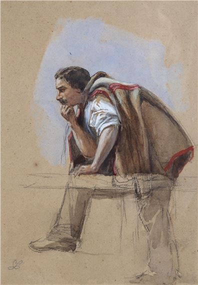 Clarkson Frederick Stanfield | study of a workman | MutualArt