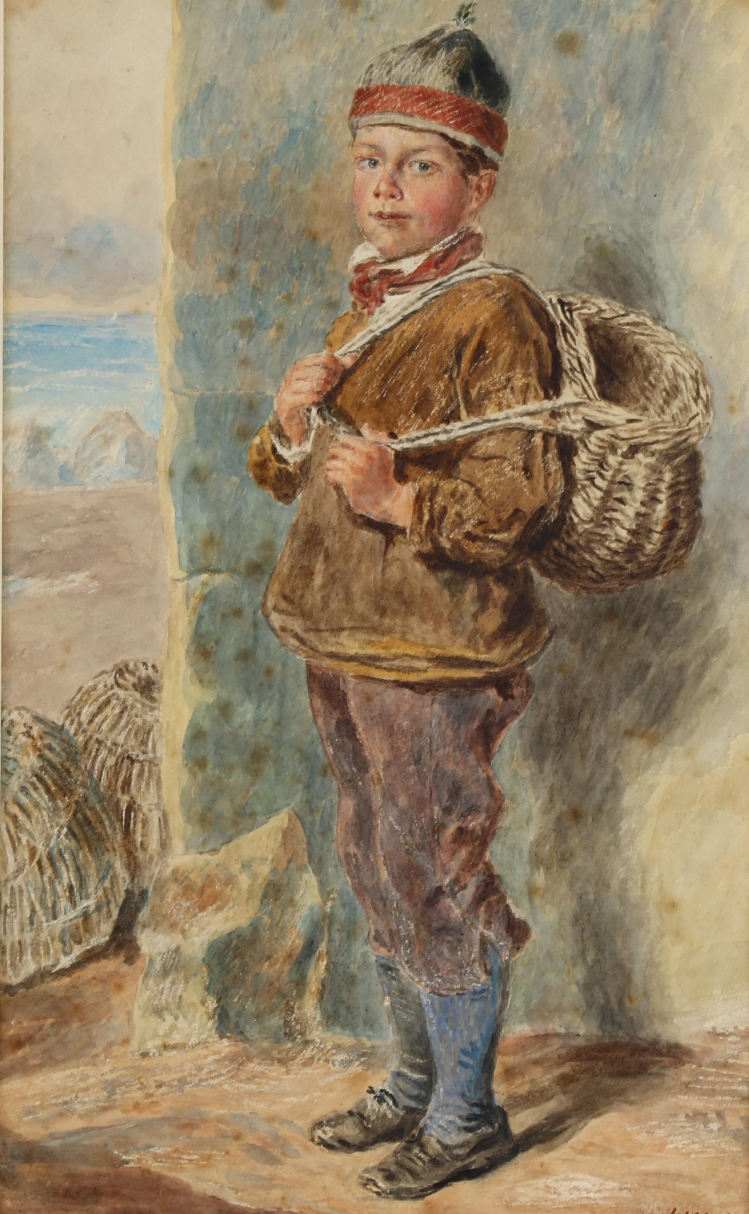 William Henry Hunt | portrait of a fisherboy | MutualArt