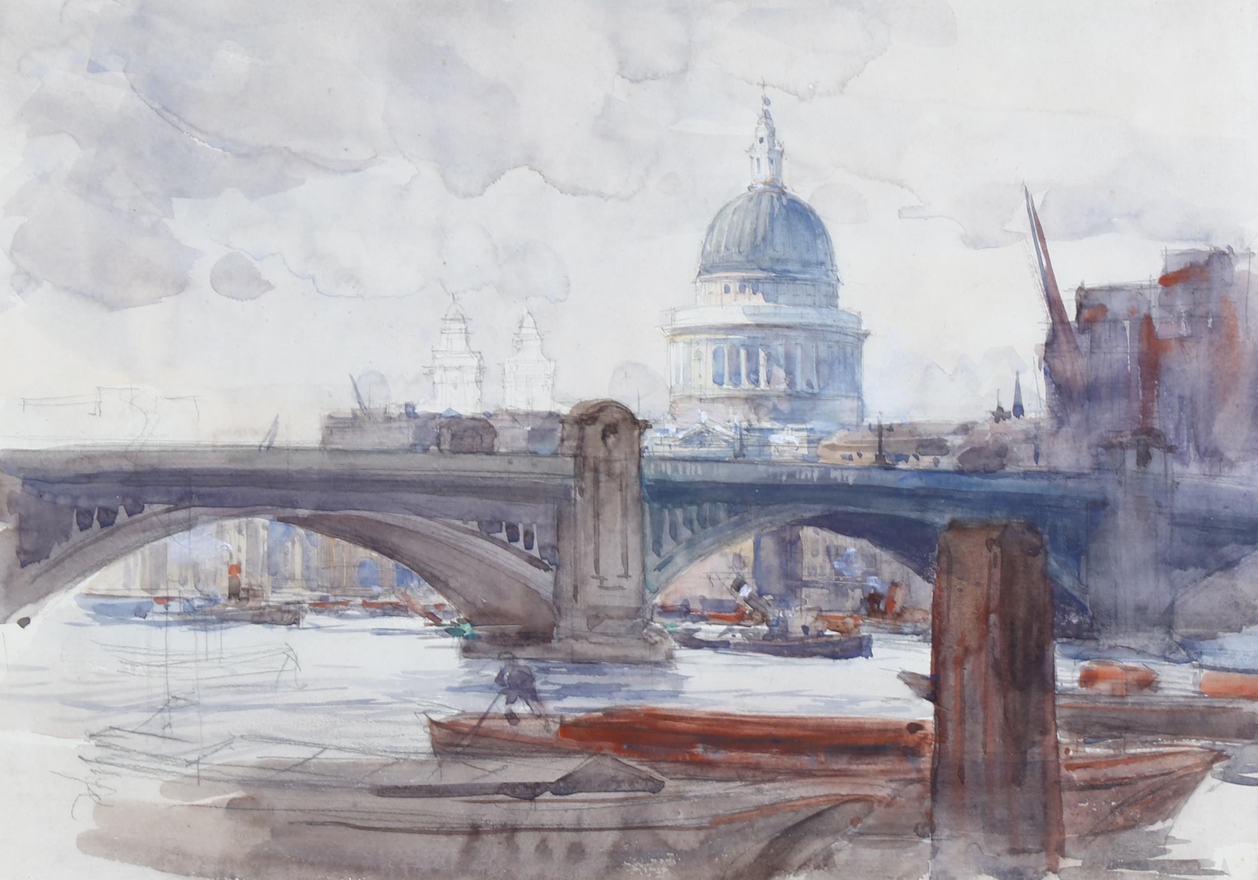 Henry Charles Brewer | Thames view towards St Paul's | MutualArt