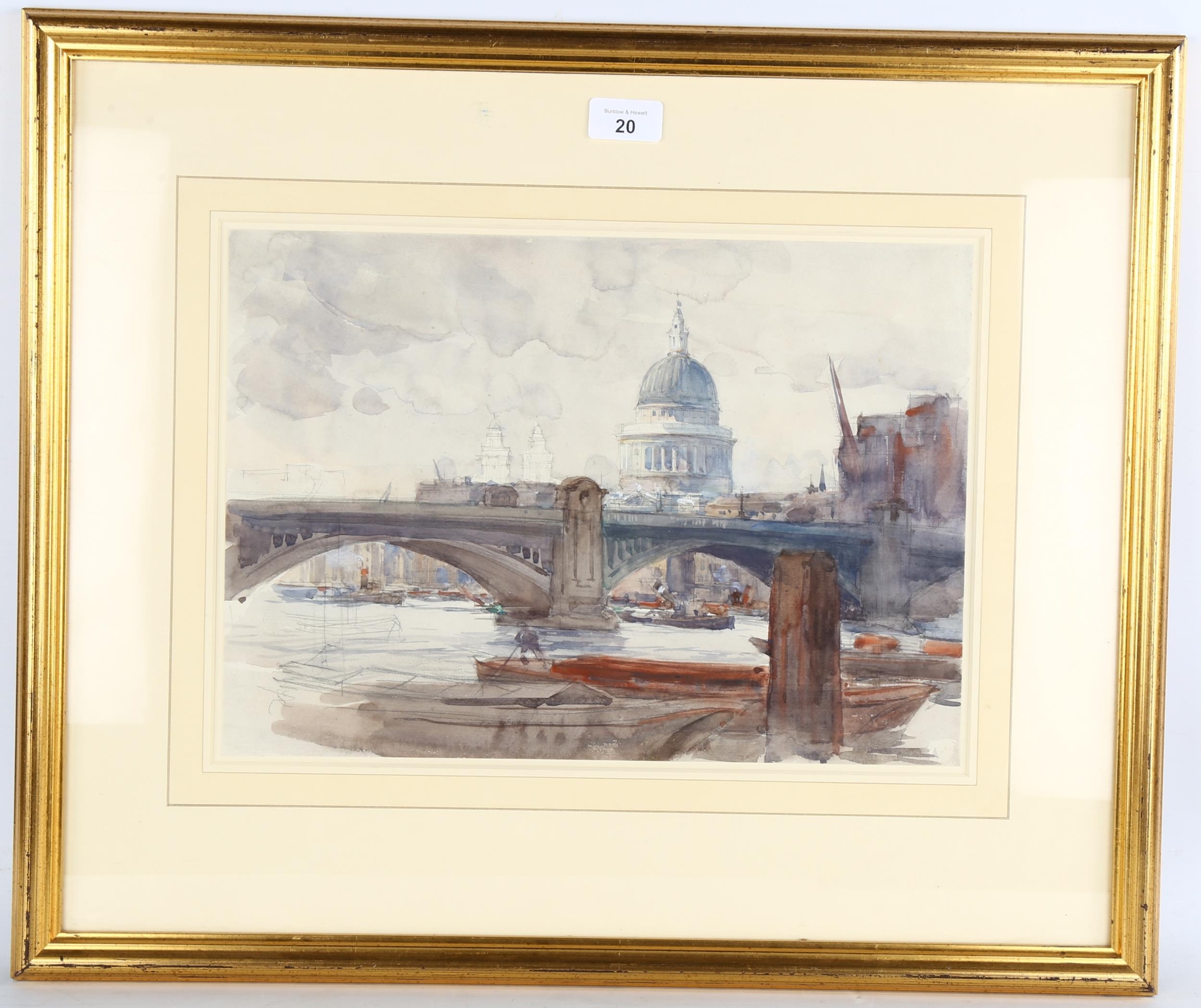Henry Charles Brewer | Thames view towards St Paul's | MutualArt