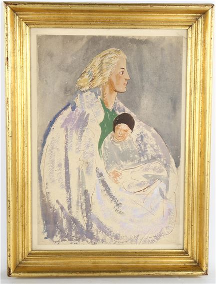 Lady Edna Clarke Hall | portrait of woman and child | MutualArt