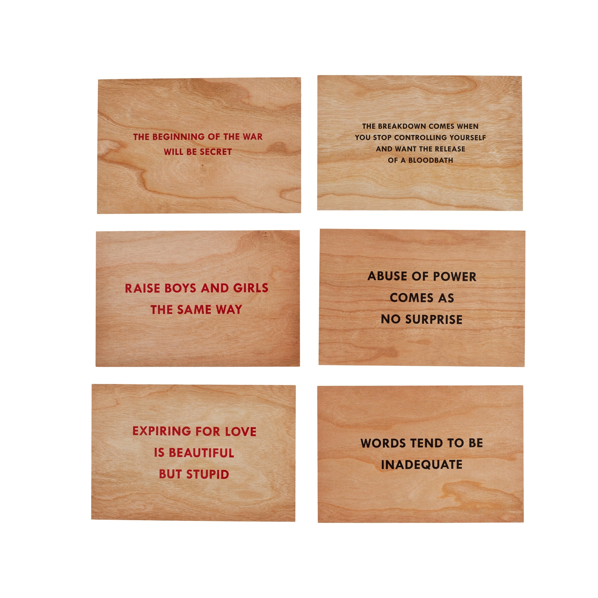 Jenny Holzer | TRUISMS (SET OF SIX) | MutualArt