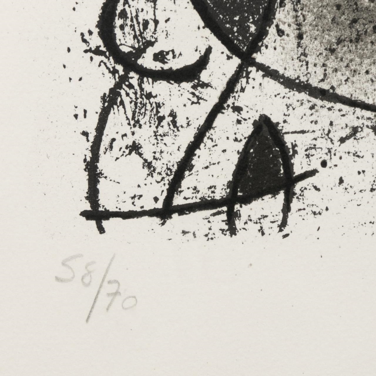 Joan Miró | Joan Miro Pencil Signed Litho, a L'Encre II (1954) | MutualArt
