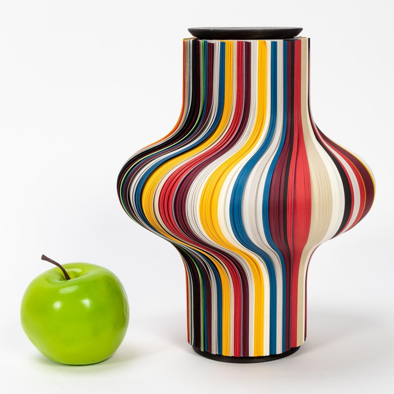 Daniele Papuli | DANIELE PAPULI, COLORFUL PAPER SCULPTURAL VASE | MutualArt