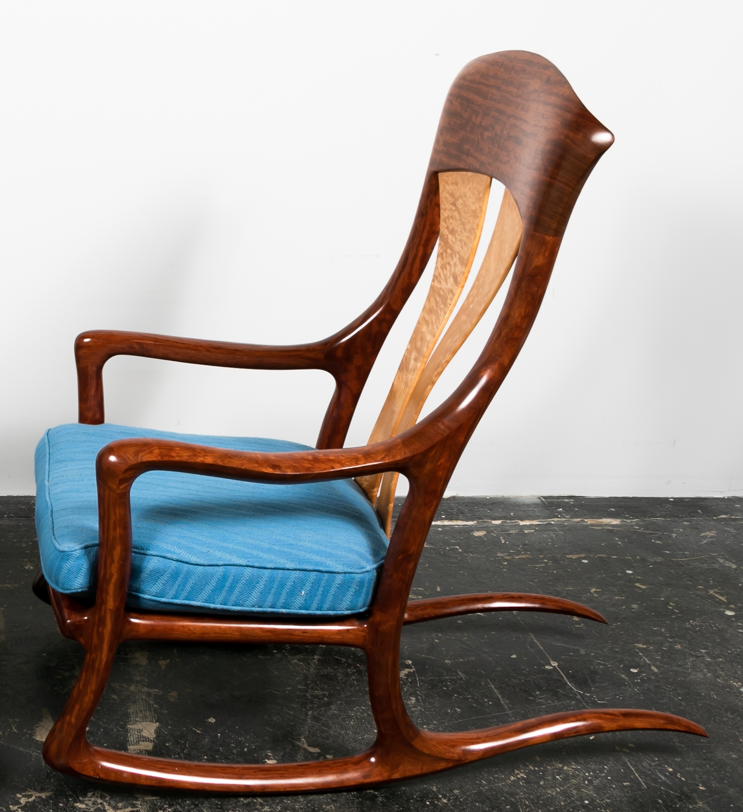 Sam Maloof | Sam Maloof Style Rocking Chair, Mahogany & Maple | MutualArt