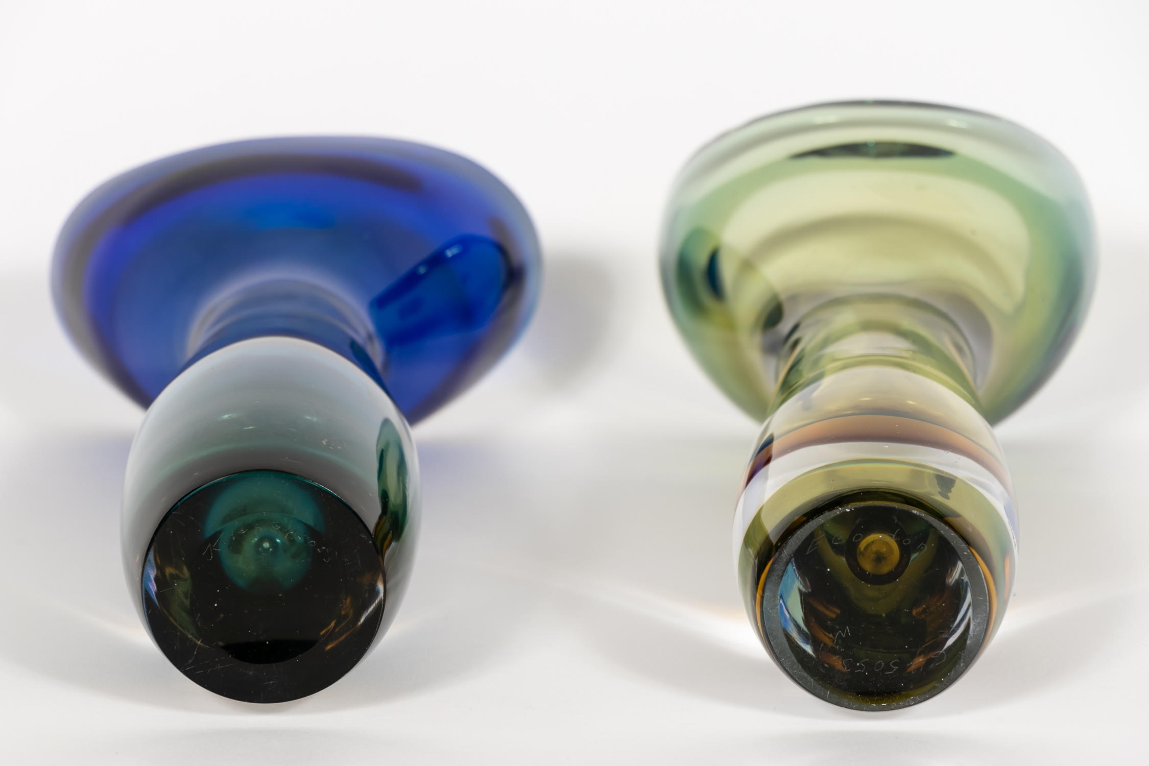 Ernest Gordon | Pair, Ernest Gordon for Kosta Sommerso Glass Vases ...