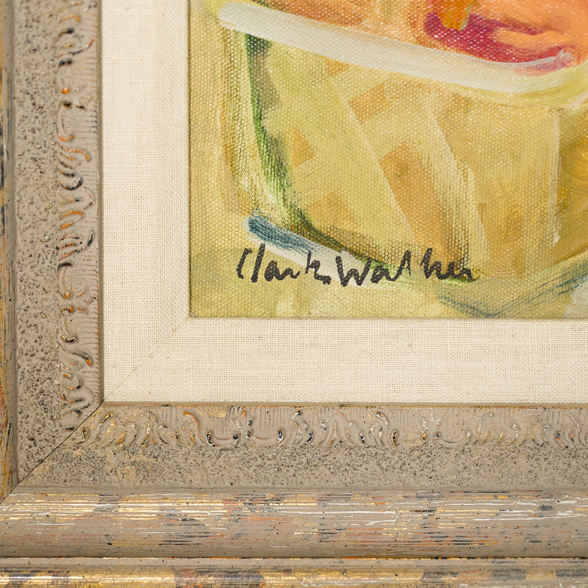 Clark Walker | Clark Walker, Portrait of a Woman at Fruit Stand | MutualArt