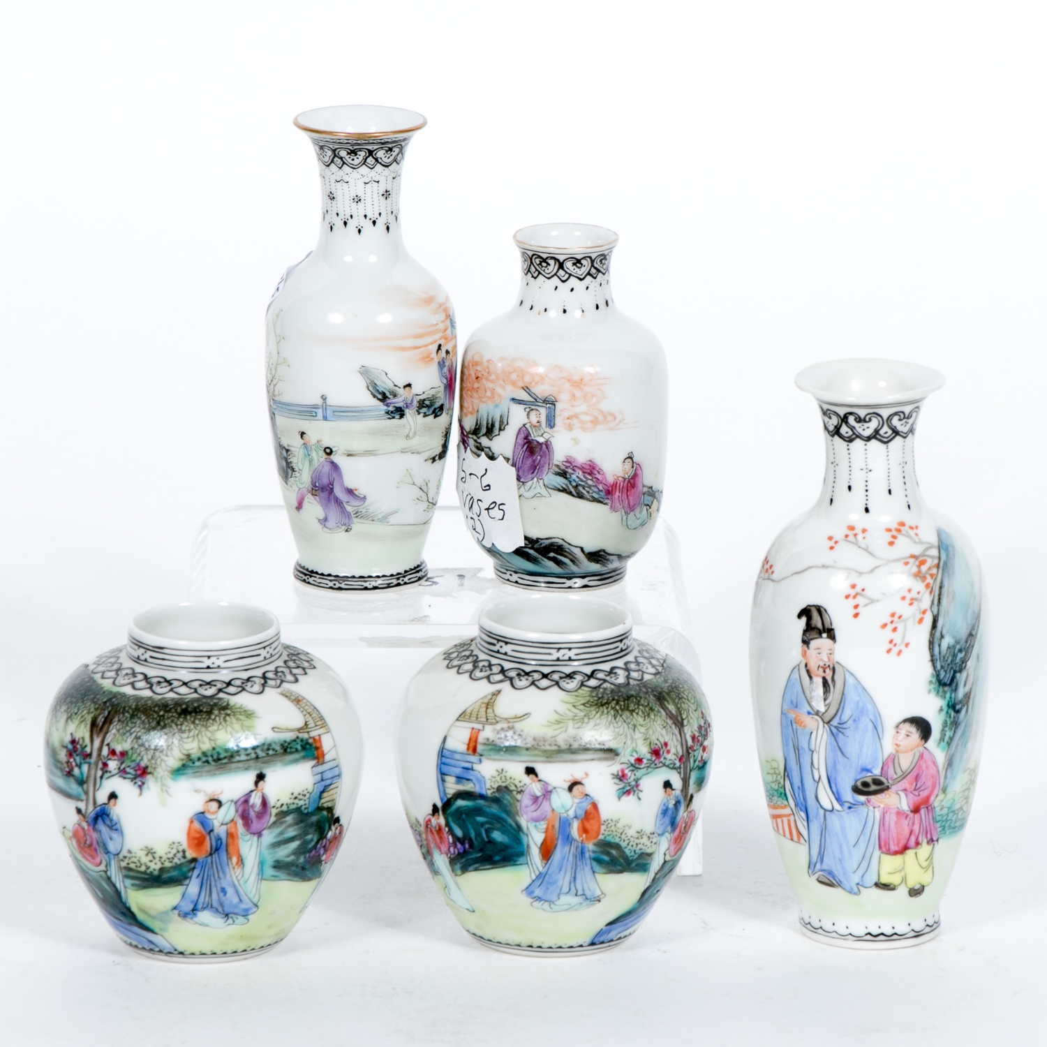 Unknown | Five Chinese Small Eggshell Vases | MutualArt