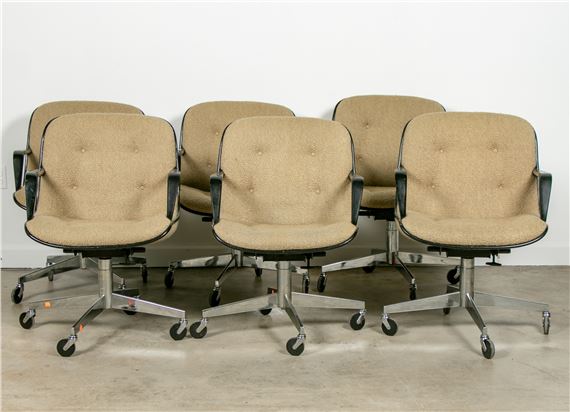 Charles Cecil‏ Pollock | 6 Charles Pollock Style Upholstered Office ...