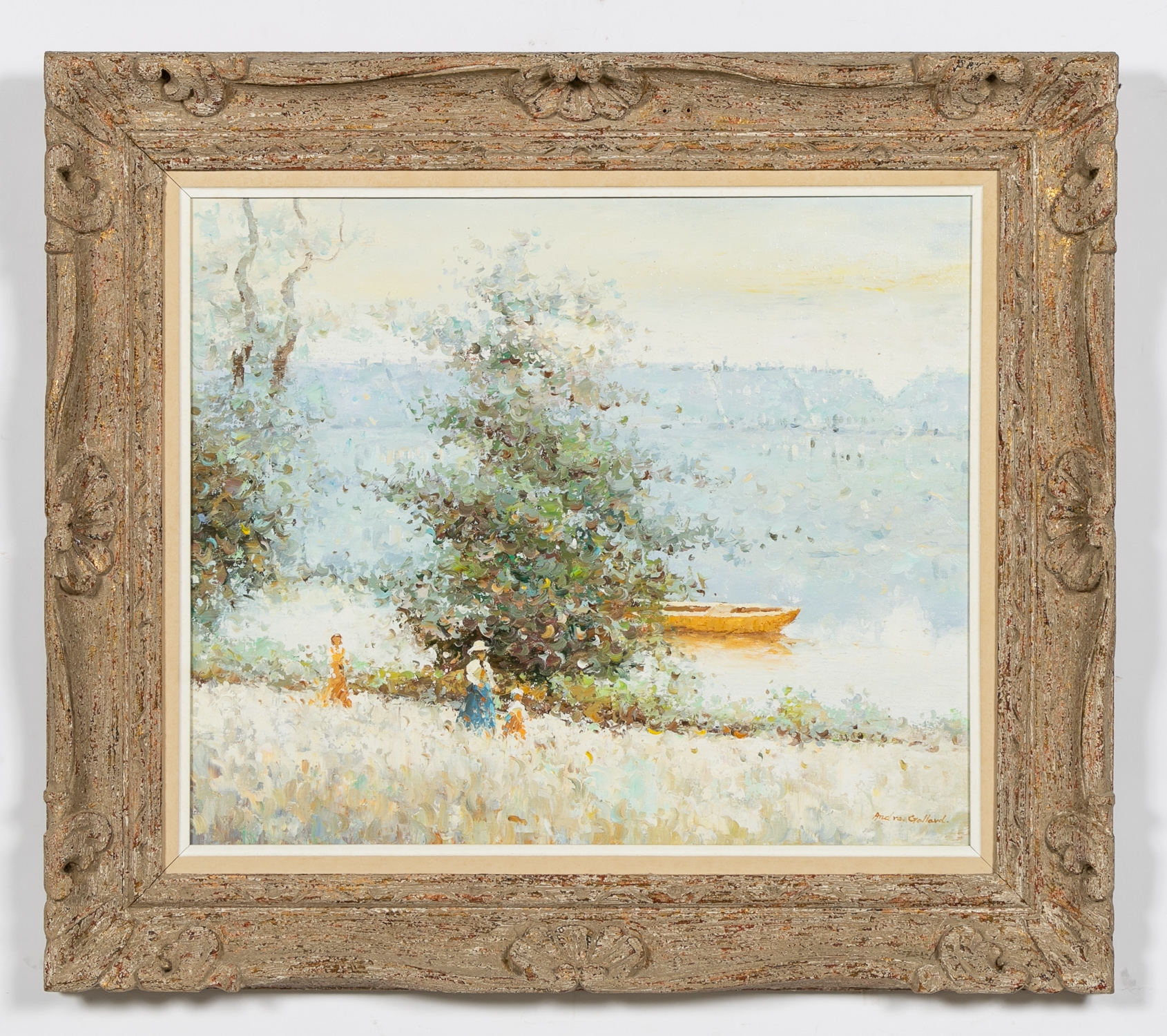 Andre Gallard | Andre Gallard,Impressionist Figural Landscape | MutualArt
