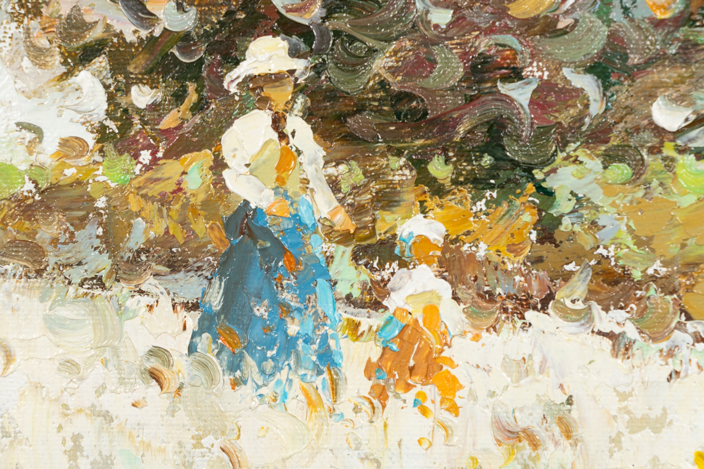 Andre Gallard | Andre Gallard,Impressionist Figural Landscape | MutualArt