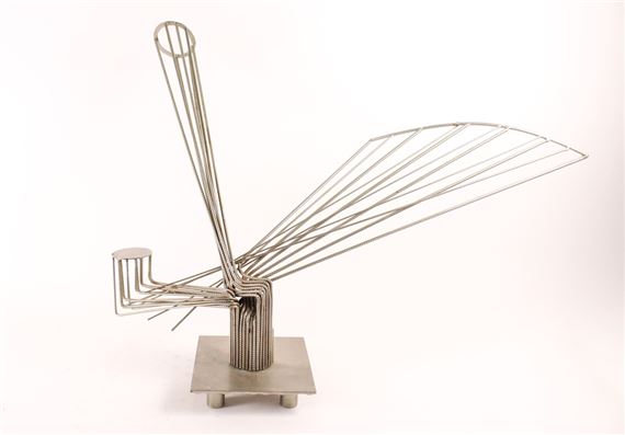 Curtis Jeré | Rotating Iron Abstract Metal Rod Sculpture | MutualArt