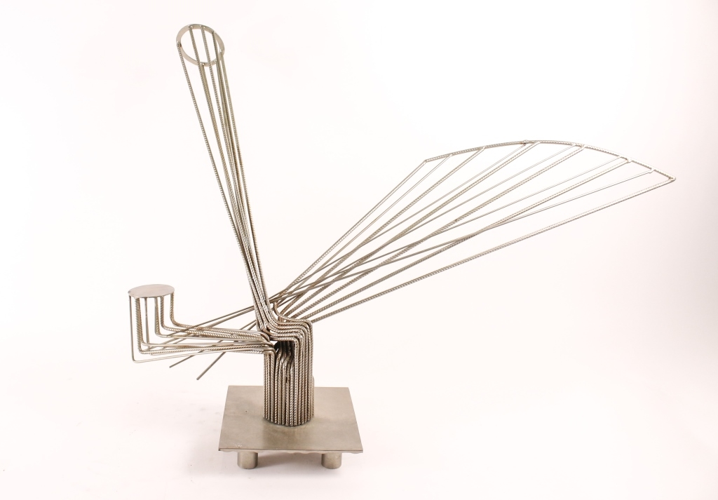 Curtis Jeré | Rotating Iron Abstract Metal Rod Sculpture | MutualArt