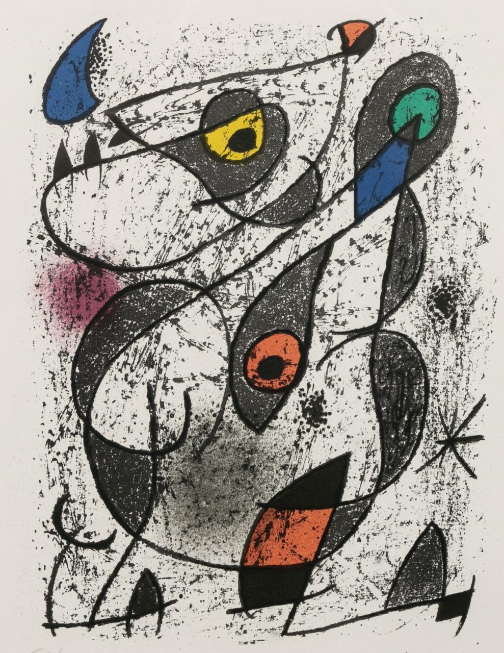 Joan Miró | Joan Miro Pencil Signed Litho, a L'Encre II (1954) | MutualArt