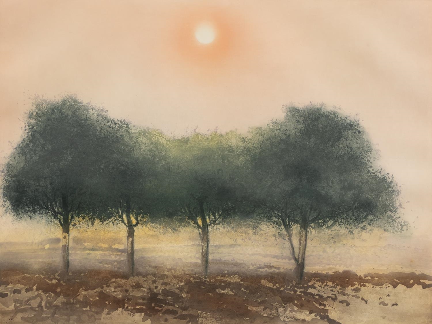 Kaiko Moti | THREE KAIKO MOTI LANDSCAPE COLOR ETCHINGS, FRAMED | MutualArt