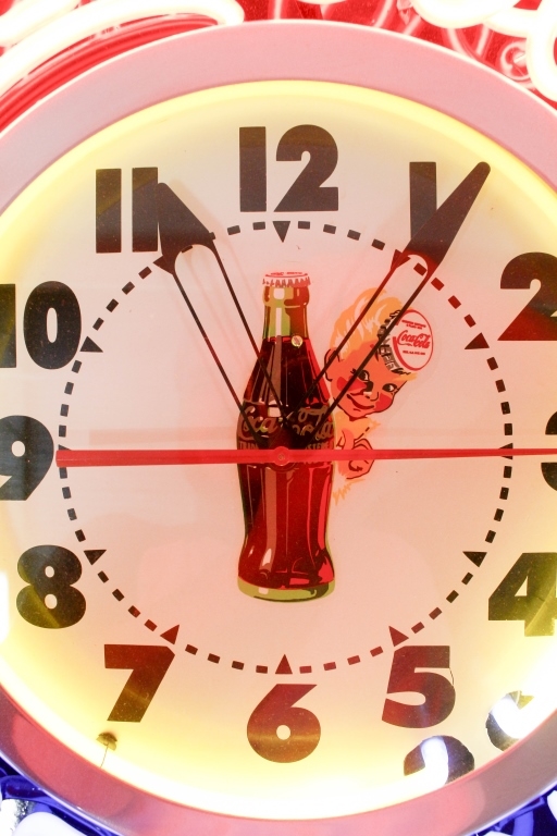 Coca Cola | Coca Cola Neon Advertising Clock Sign | MutualArt