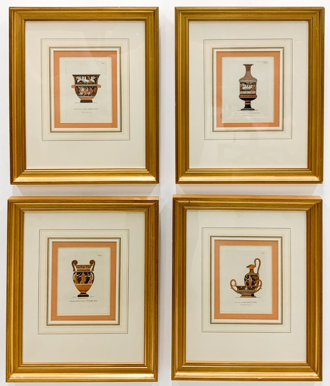 Henry Moses | SET OF FOUR, HENRY MOSES GRECIAN VASE ENGRAVINGS | MutualArt