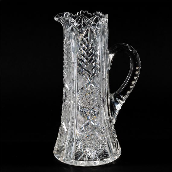 Unknown | American Brilliant Cut Glass Hobstar Pitcher | MutualArt