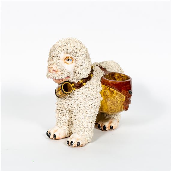 Unknown | Italian Pottery Poodle Planteer | MutualArt
