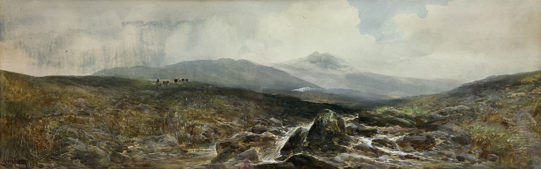 William Widgery | Cattle in a Panoramic Highland Landscape | MutualArt