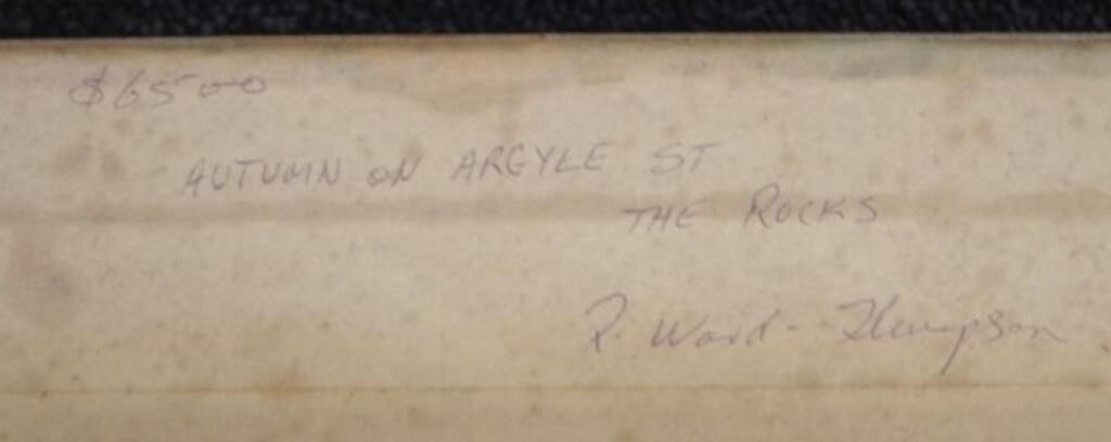 Ramon Ward Thompson | Ramon Ward-Thompson (1941 - ) Autumn on Argyle St ...