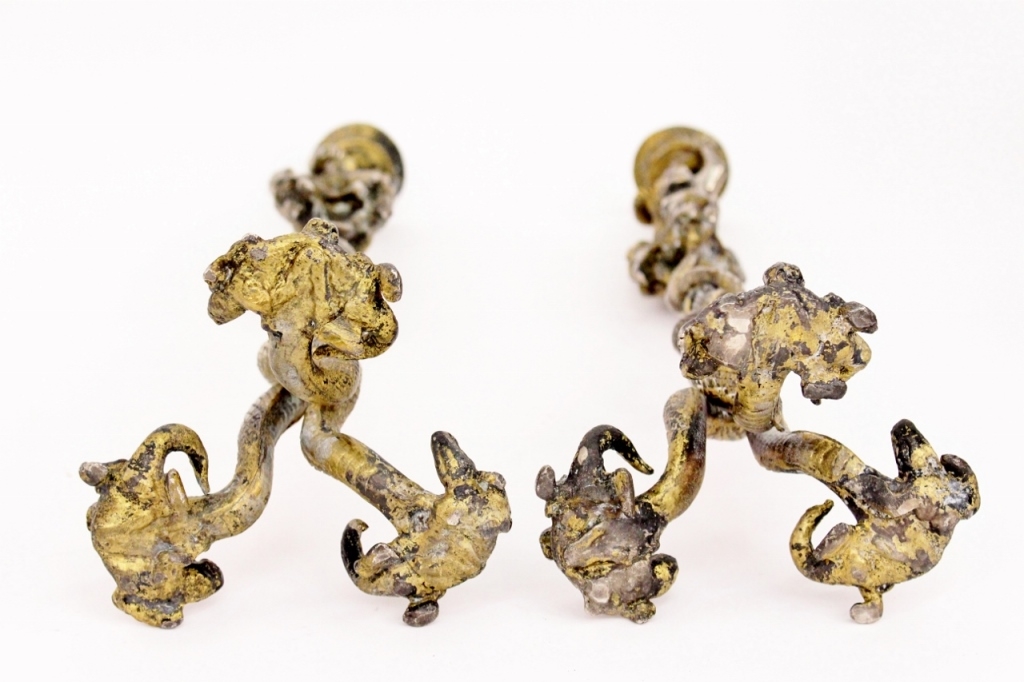 Continental School, 19th Century | Pair of Satyr & Serpent Form ...