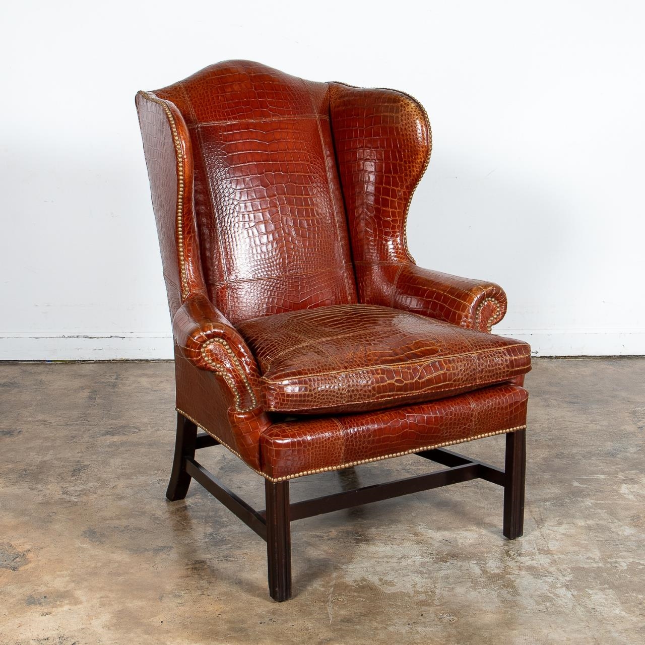 Ralph Lauren | GENUINE ALLIGATOR WINGBACK CHAIR BY RALPH LAUREN | MutualArt