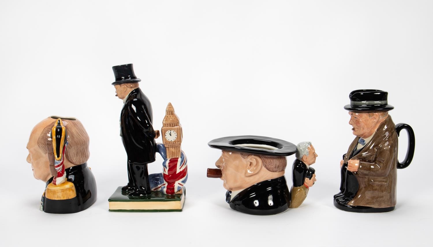 Sir Winston Churchill | 4 ENGLISH WINSTON CHURCHILL CERAMIC FIGURES ...