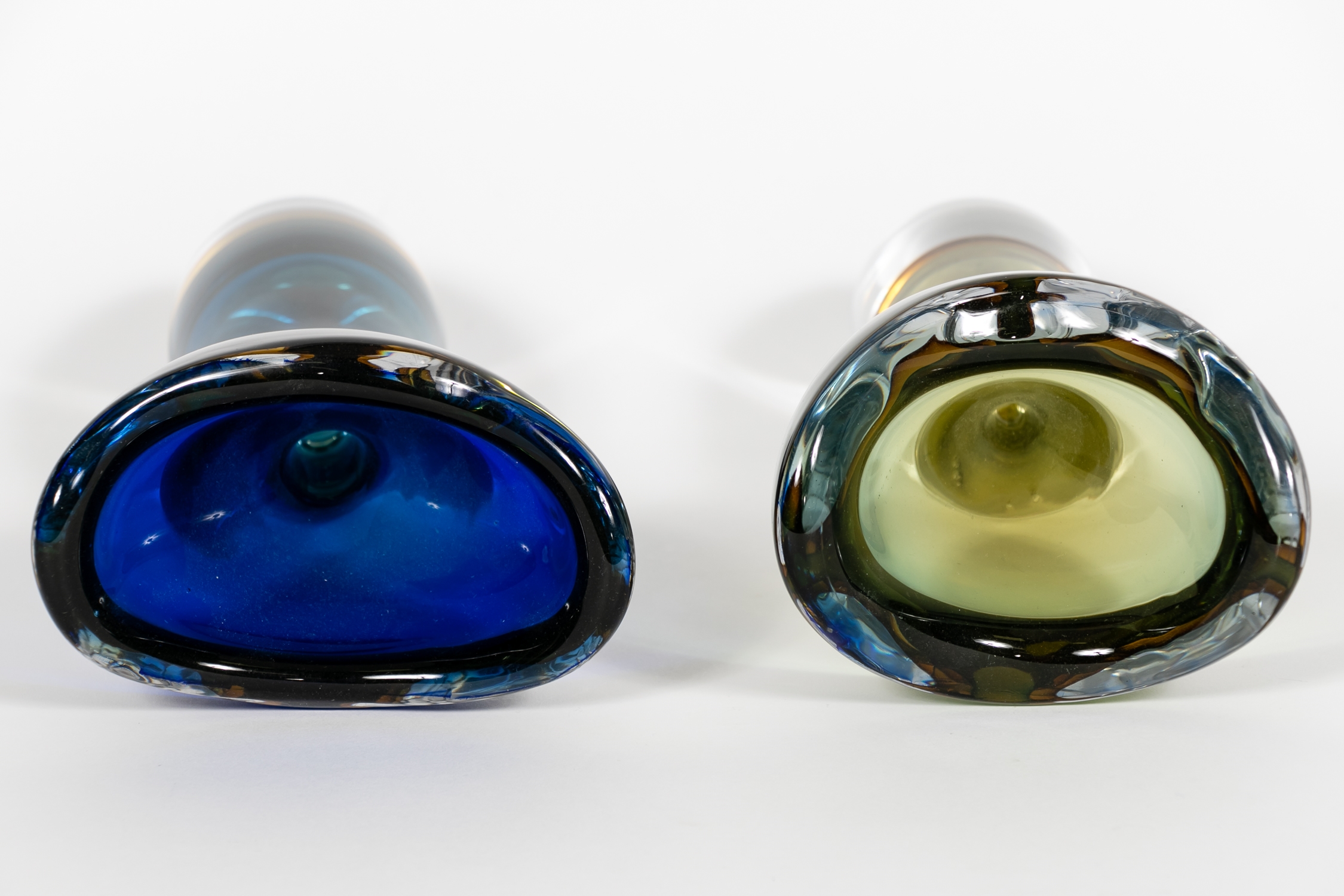 Ernest Gordon | Pair, Ernest Gordon for Kosta Sommerso Glass Vases ...