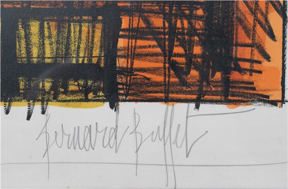 Bernard Buffet | Pencil Signed Bernard Buffet Lithograph (1967) | MutualArt