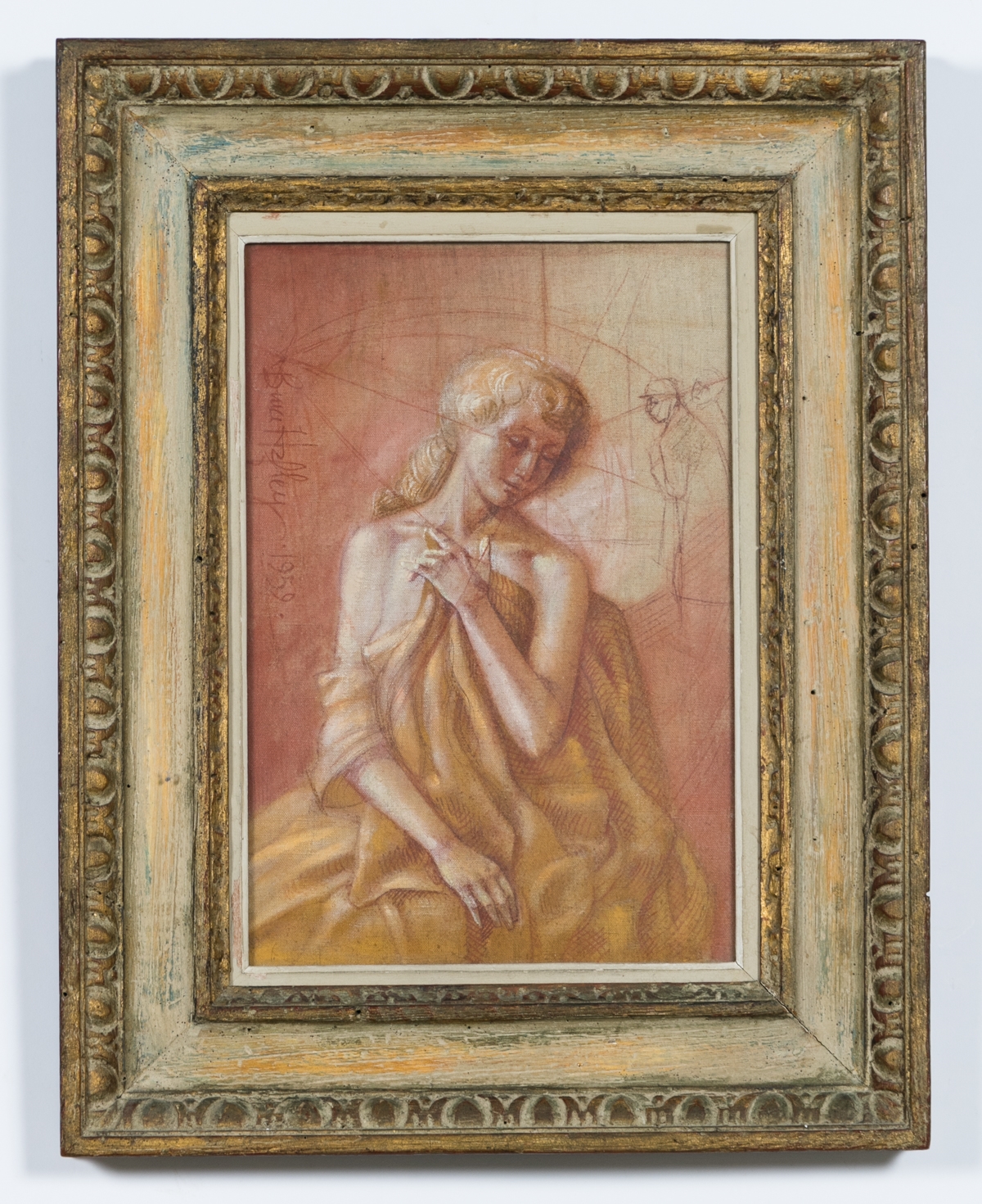 Bruce Hafley | Bruce Hafley, Signed Pastel Portrait of Woman (1959 ...
