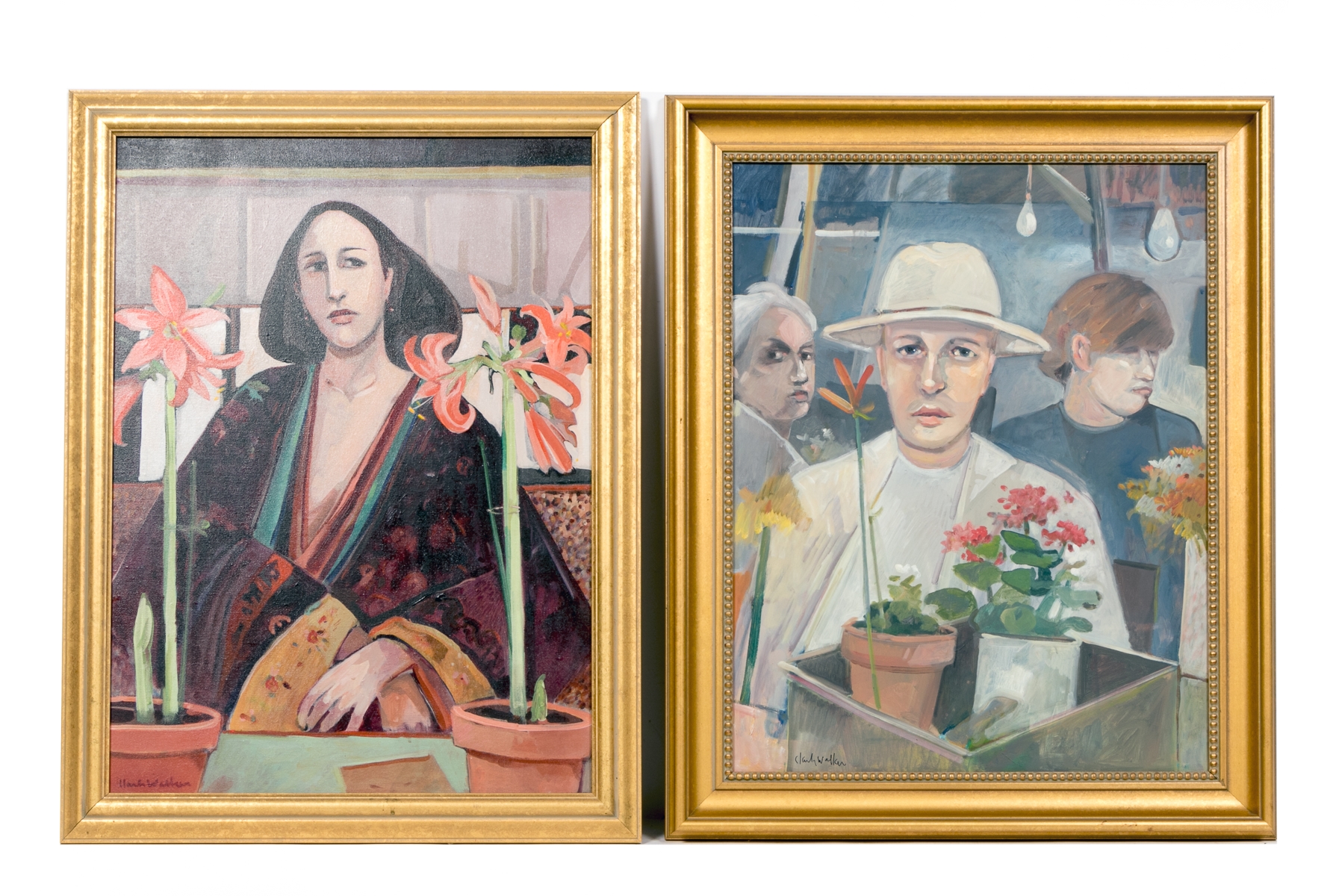 Clark Walker | Clark Walker Two Portrait Paintings, 20th C. (20) | MutualArt