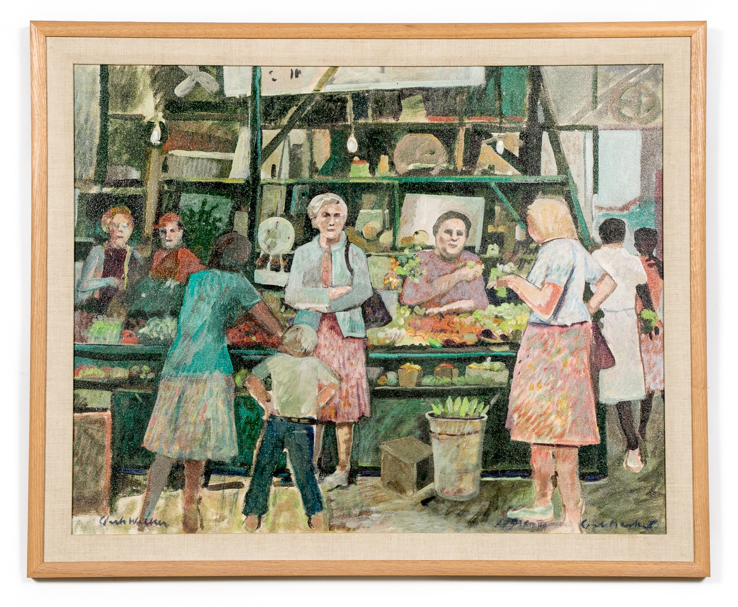 Clark Walker | 2 Clark Walker Paintings, Montgomery Curb Market | MutualArt