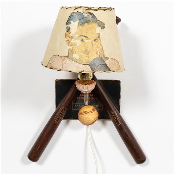 Norman Rockwell | RARE HANNA MINI BAT CHILD'S WALL LAMP WITH SHADE ...