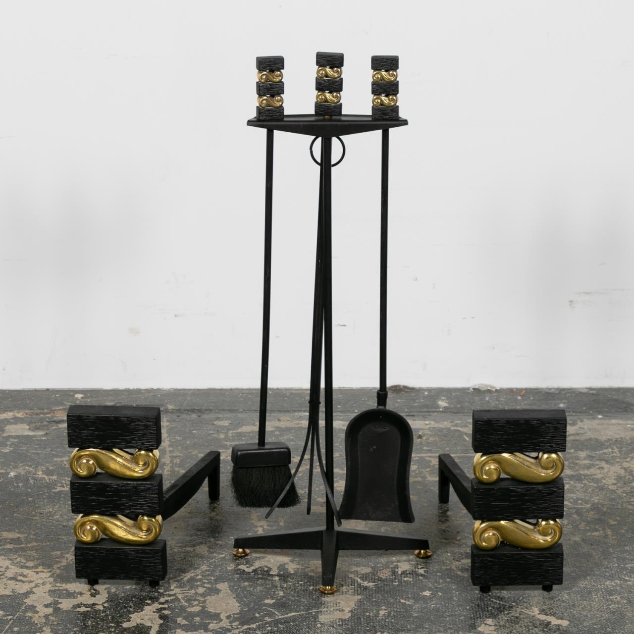 Donald Deskey | Donald Deskey for Bennett Co. Andiron & Tool Set ...
