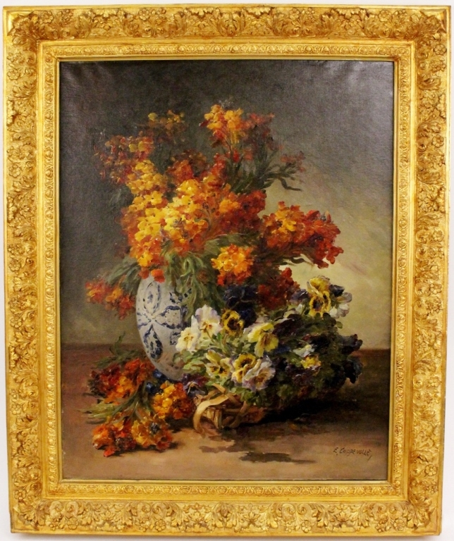 Edmond van Coppenolle | Edmond Van Coppenolle Floral Still Life Oil ...