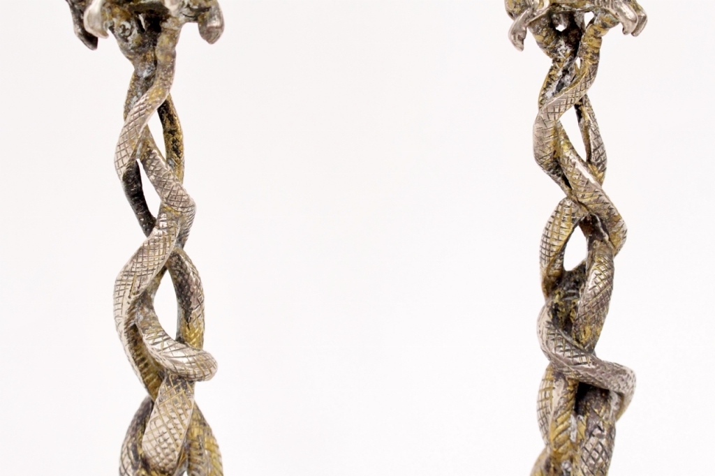 Continental School, 19th Century | Pair of Satyr & Serpent Form ...