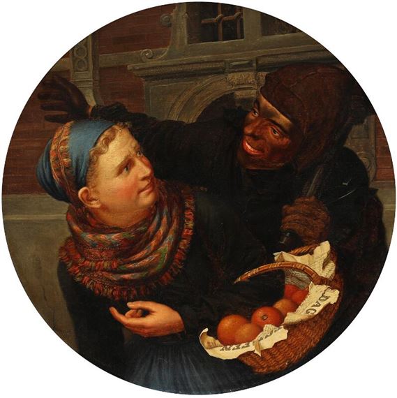 Wenzel Tornøe | A girl from Amager and a chimney sweeper (1874) | MutualArt