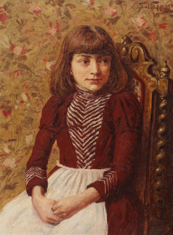 Poul Steffensen | Portrait of Astrid Helberg (1891) | MutualArt